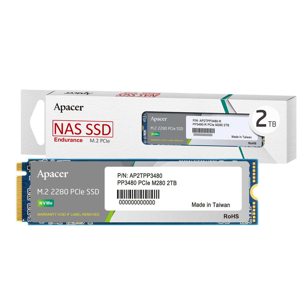 NAS SSD PP3480-R M.2 PCIe Gen 3x4 - Apacer Technology